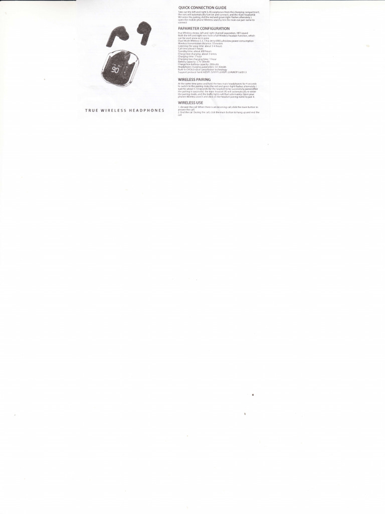 manual auriculares tws | PDF