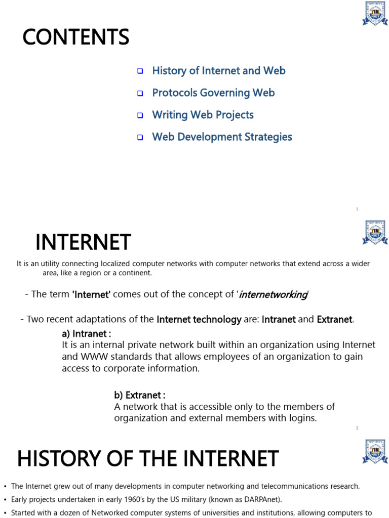 2-Web Project and Protocol (Unit-1) | PDF | World Wide Web | Technology & Engineering