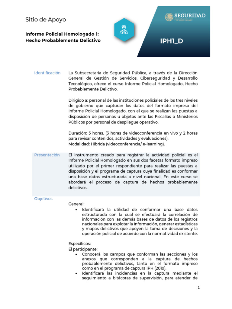 IPH-ficha Descriptiva HPD 2024 | PDF