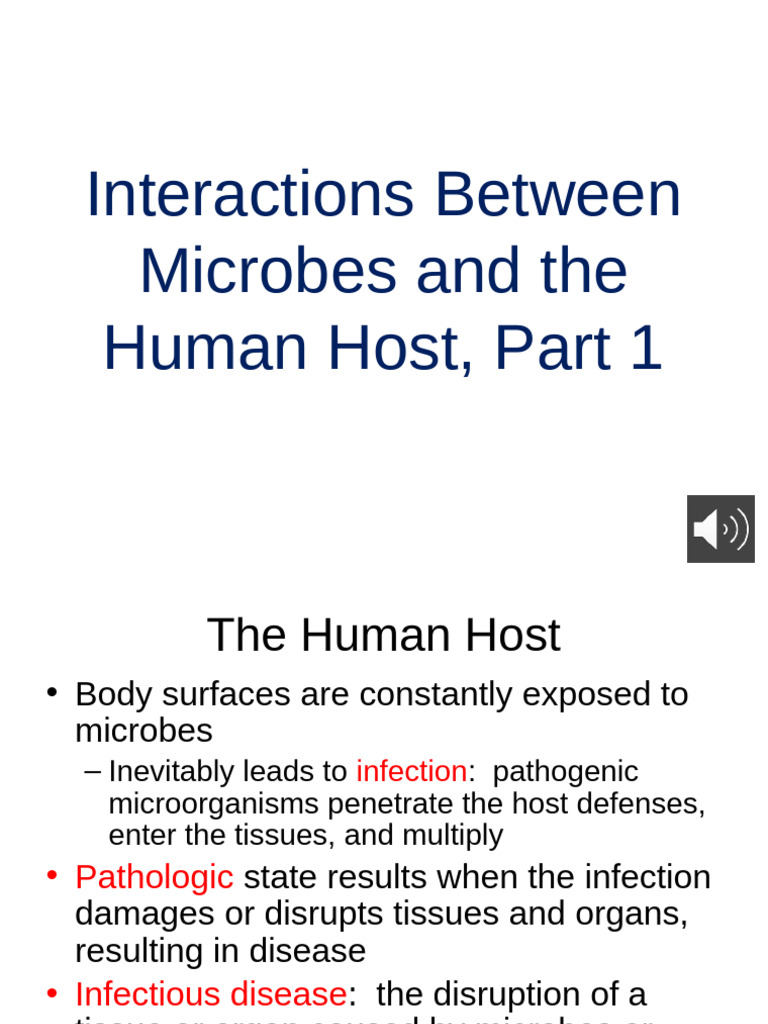 2 Interactions Between Microbes and Humans Part 1 + Audio | PDF