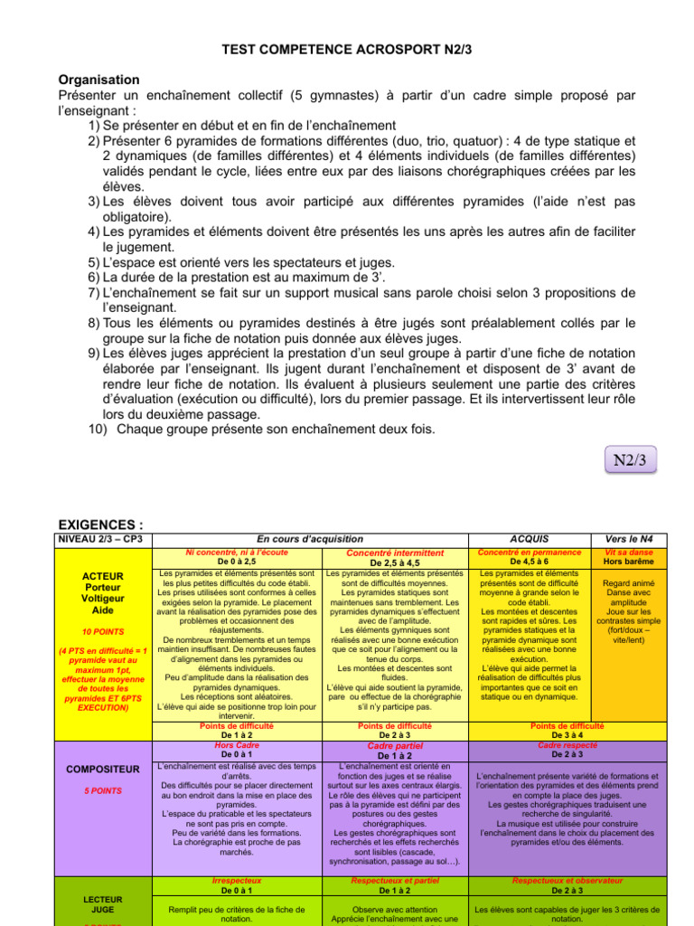 Fiches Evaluation BAC | PDF