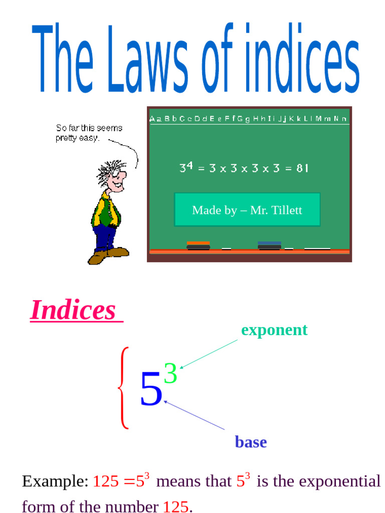 Law of Indices | PDF