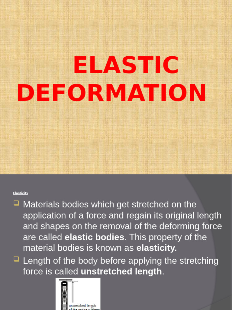 Elastic Deformation | PDF