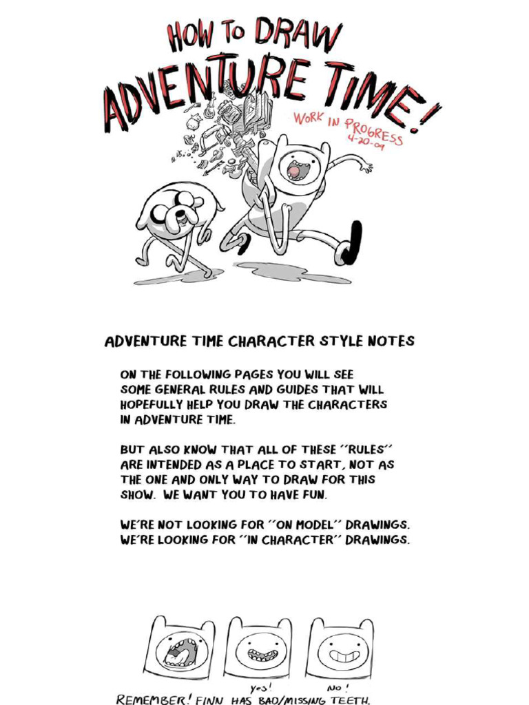 How To Draw Adventure Time | PDF