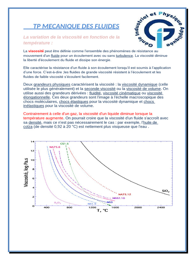 TP Mecanique Des Fluides | PDF