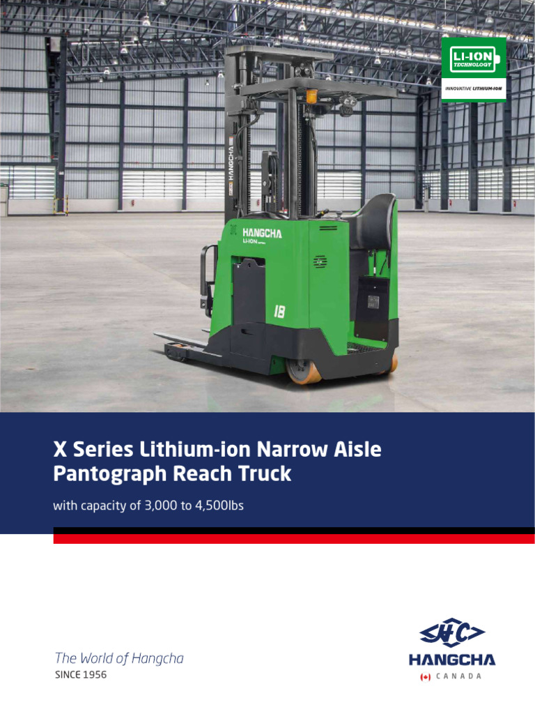 X-Series-Lithium-ion-Narrow-Aisle-Pantograph-Reach-Truck-3000-4500lbs | PDF