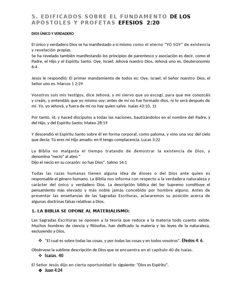Edificados Sobre El Fundamento de Los Apóstoles y Profetas | PDF