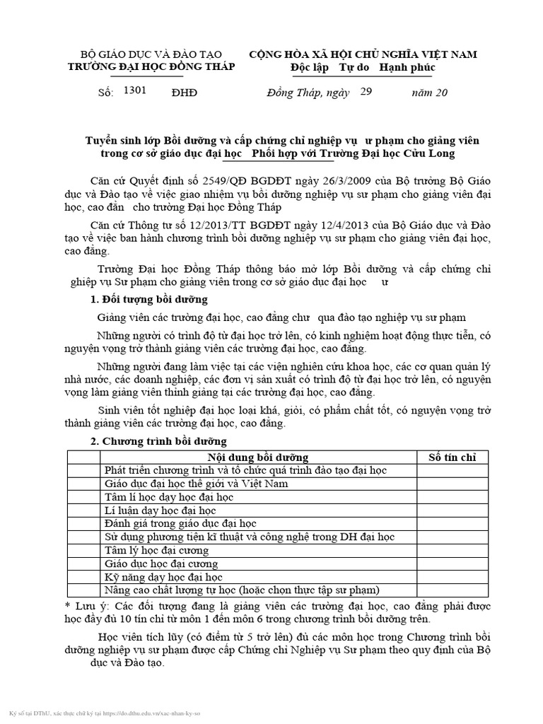 20240329075101D - 1 Thong Bao Tuyen Sinh NVSP-đh-cưulong-2024 | PDF