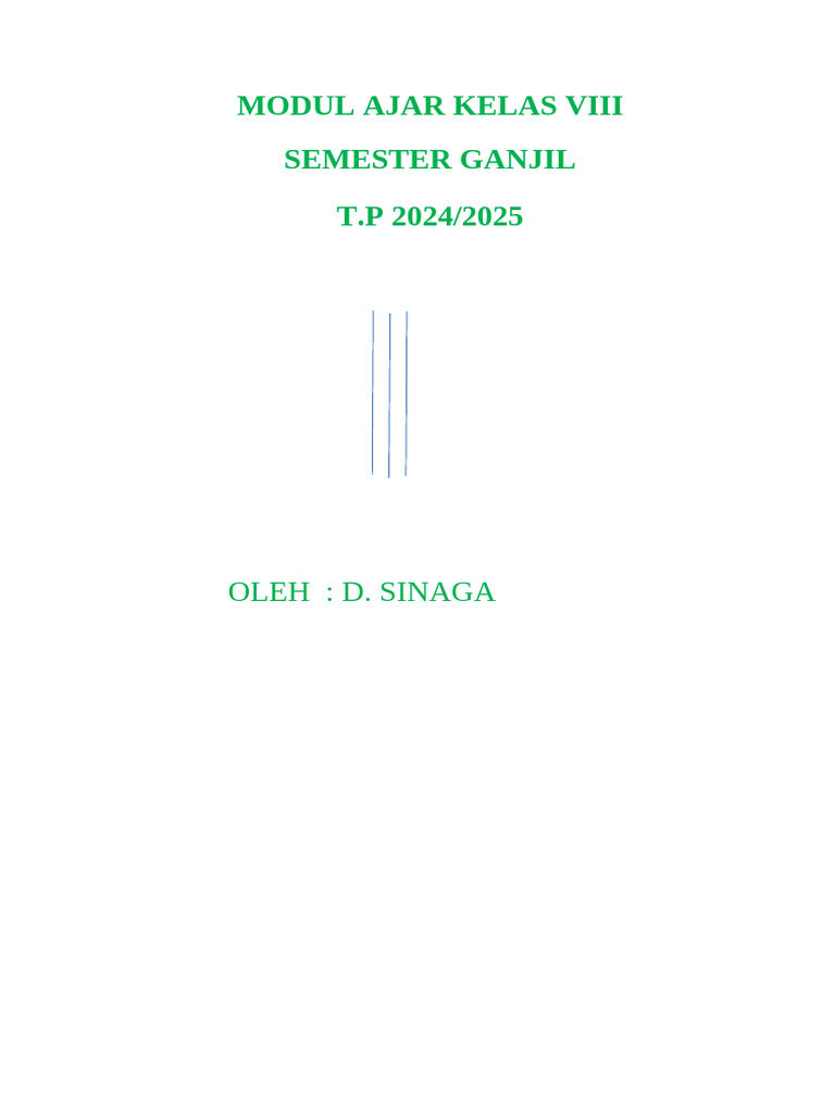 Modul Ajar Kelas Viii S. Ganjil | PDF