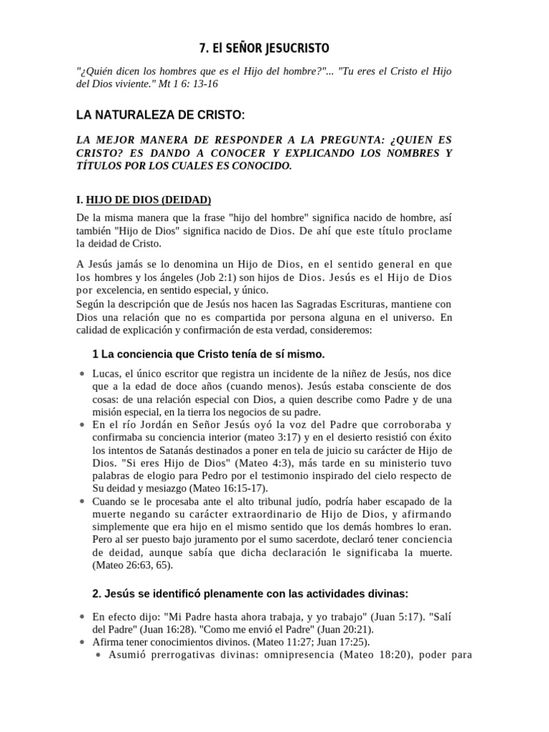 7. El SEÑOR JESUCRISTO | PDF