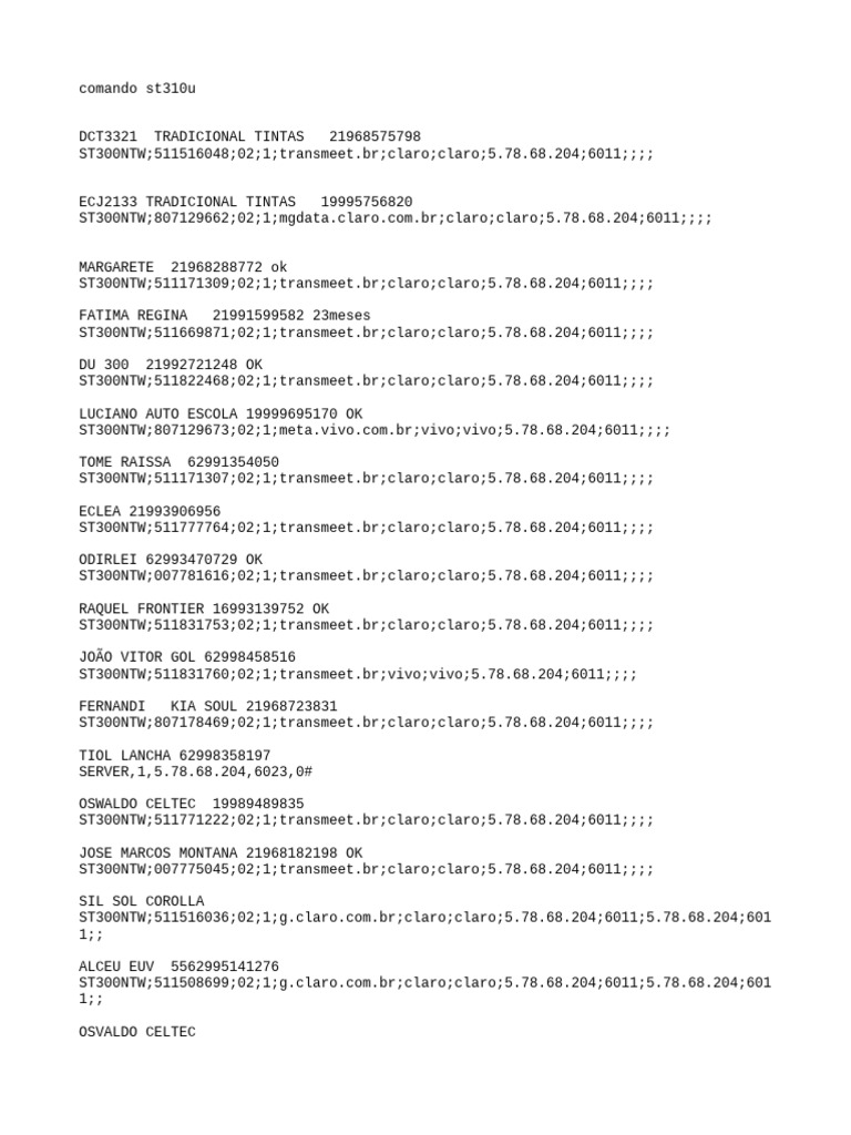 comando st310u | PDF
