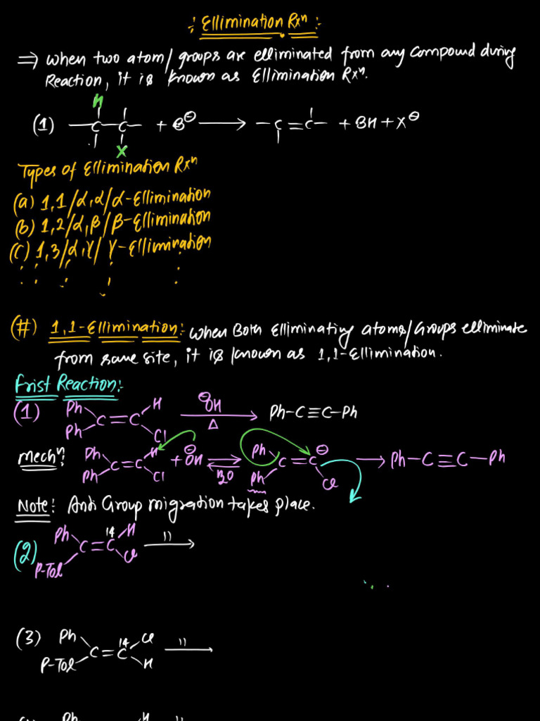 Elimination Reaction | PDF