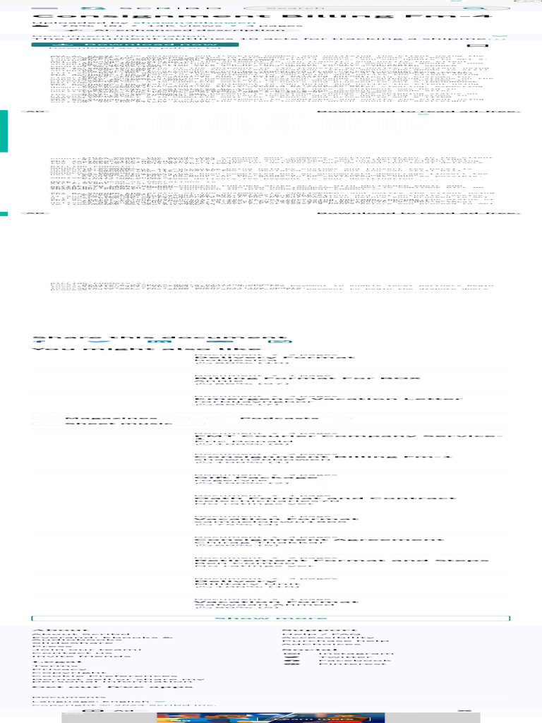 Consignment Billing Fm-4 PDF | PDF | Scribd