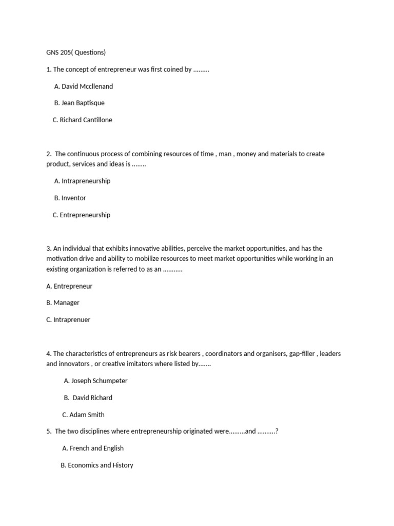 GNS 205 (Questi | PDF