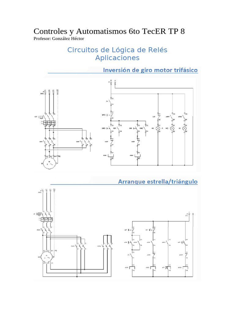 Circuito de Lógica de Relés TP 8 | PDF