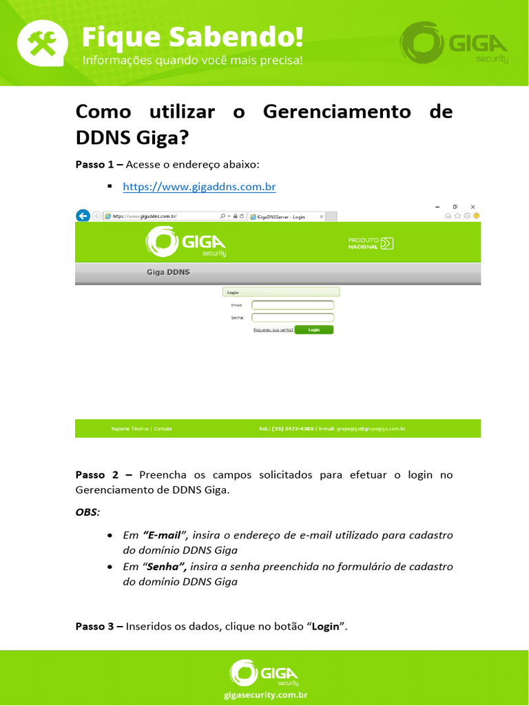 Giga Download Tutoriais Como Utilizar o Gerenciamento de Ddns Giga Rev00 | PDF