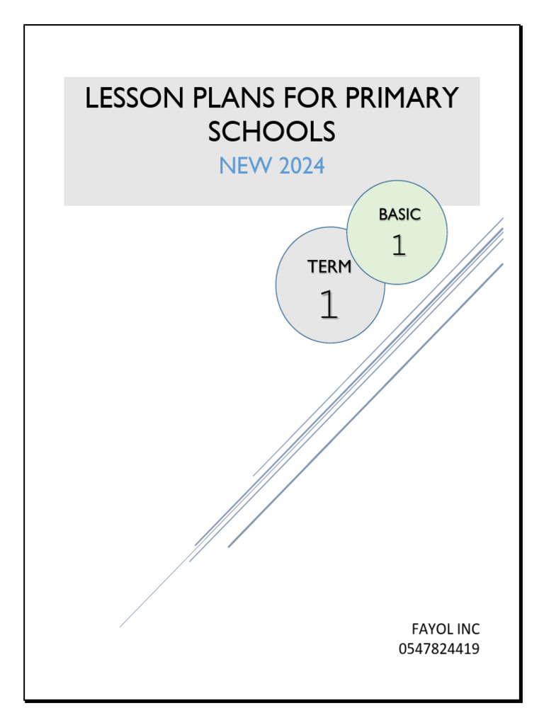 Lesson Plans For Primary Schools: Basic | PDF