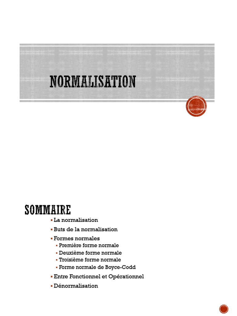Normalisation | PDF