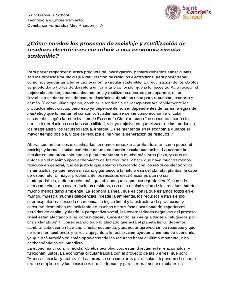 Constanza Antonia Fernández Mac Pherson - Responsabilidad Ambiental (Ensayo N°2) | PDF