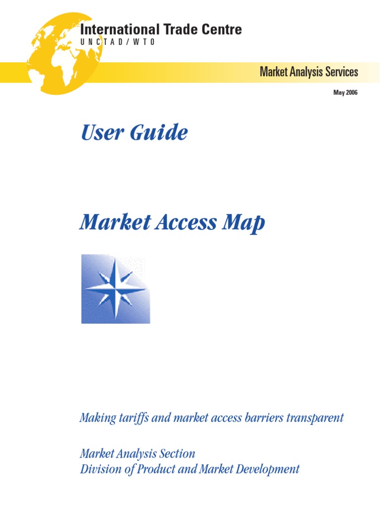 User Guide Market Access Map | Download Free PDF | Tariff | Trade ...