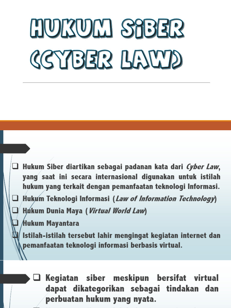 Hukum Siber | PDF