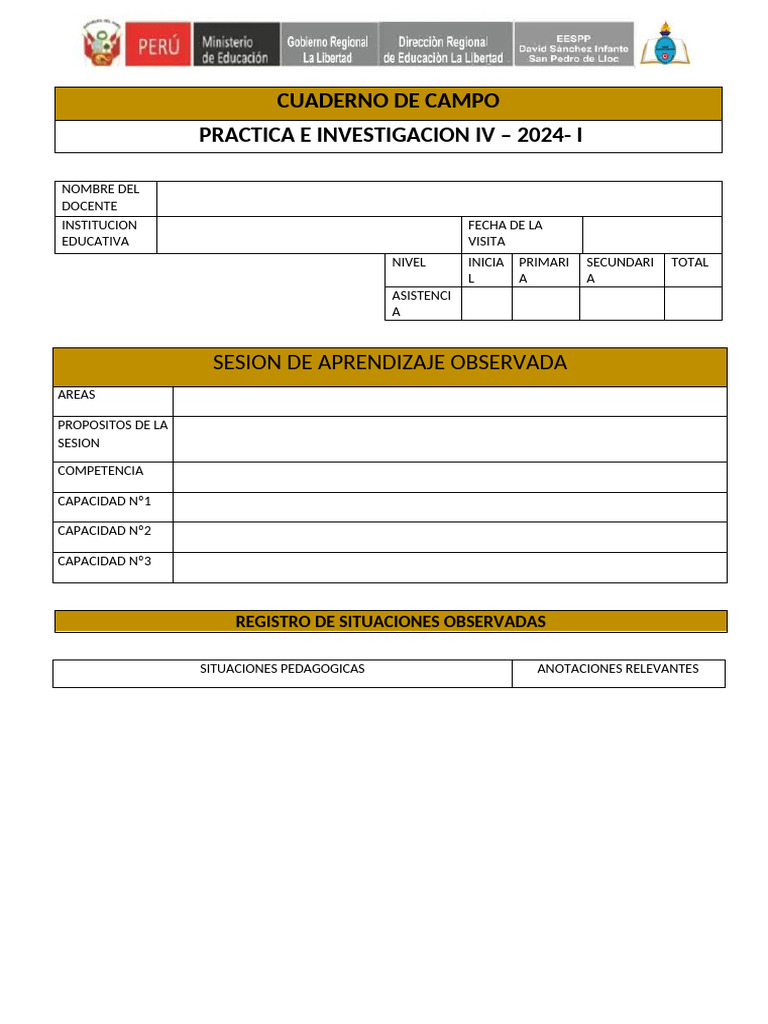 Cuaderno de Campo - Final | PDF