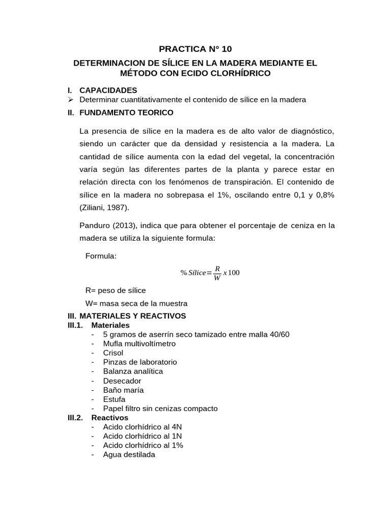 PRACTICA N° 10 | PDF