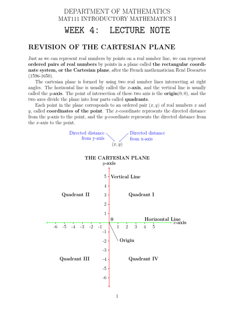 Mat111 Week 4 Lecture Note Pdf
