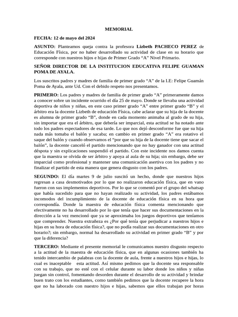 Memorial | PDF