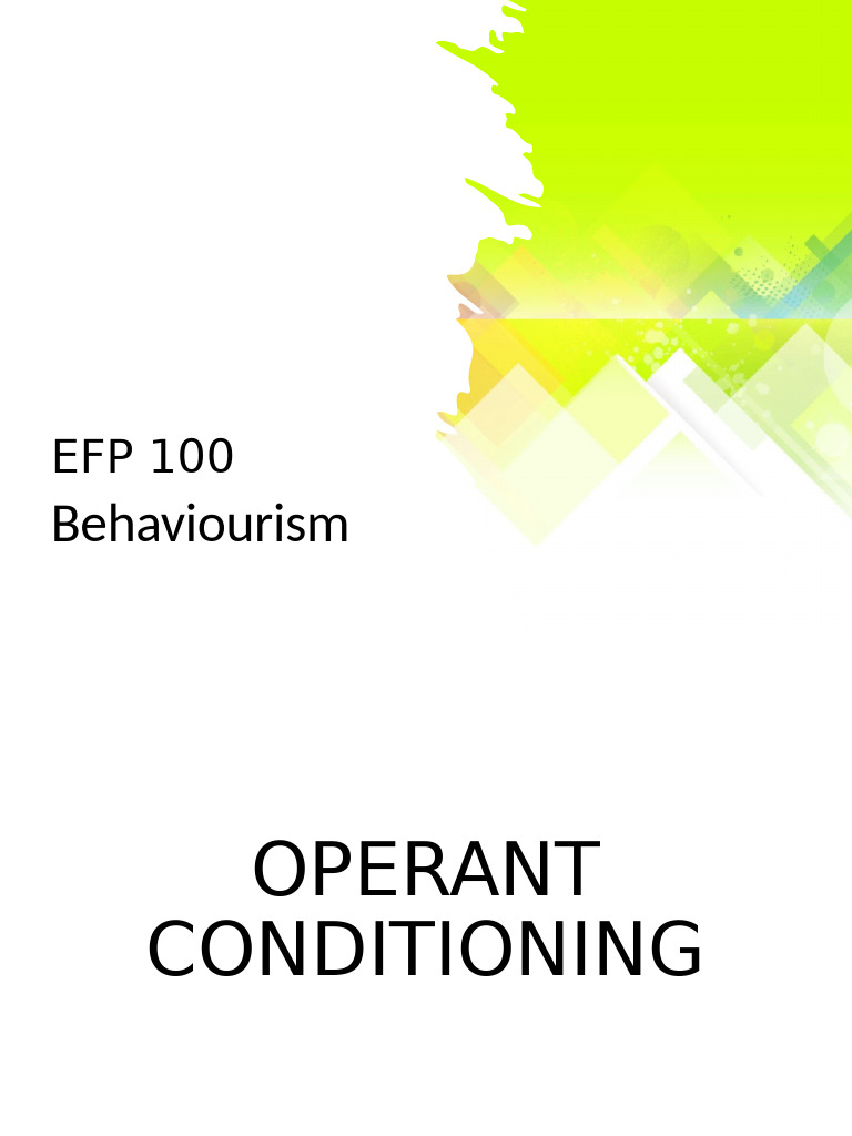 Operant Conditioning | PDF
