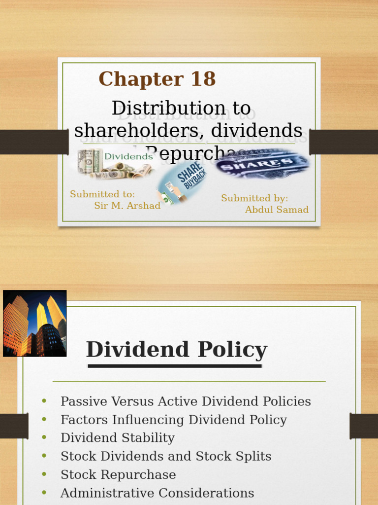 Stock and Dividend | PDF