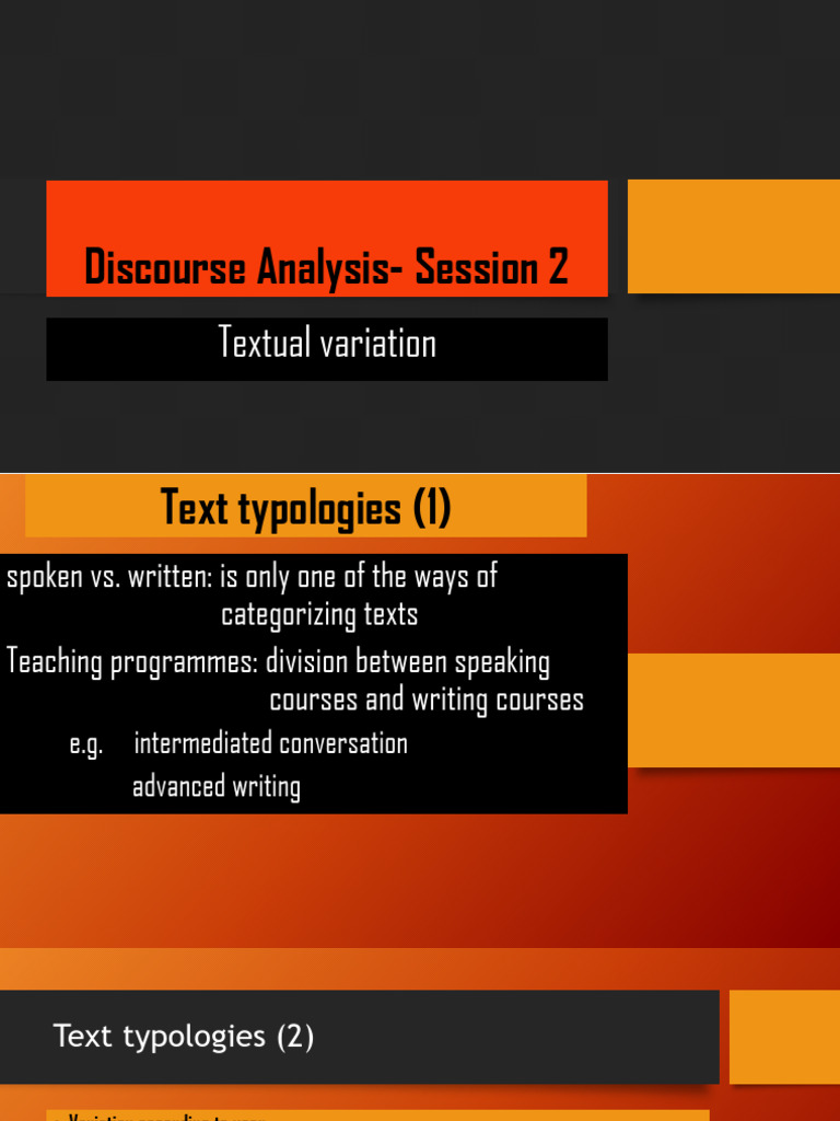 Discourse Analysis - Session 2 | PDF