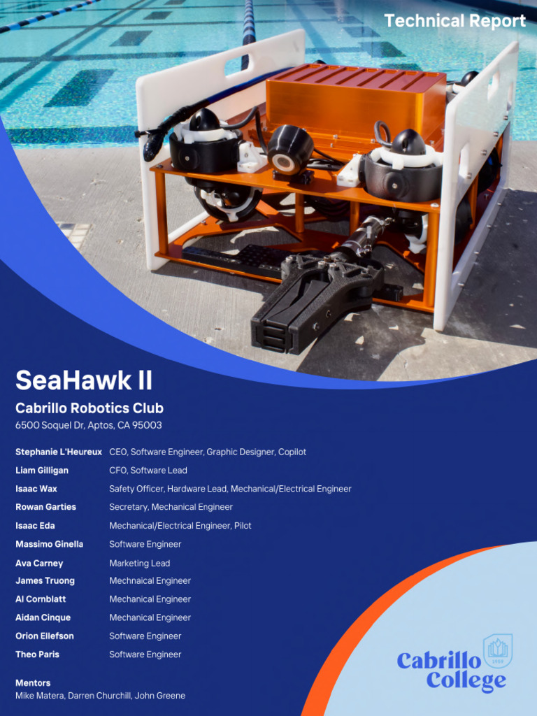 EX29 Cabrillo Robotics SeaHawk Technical Documentation 2024 | PDF