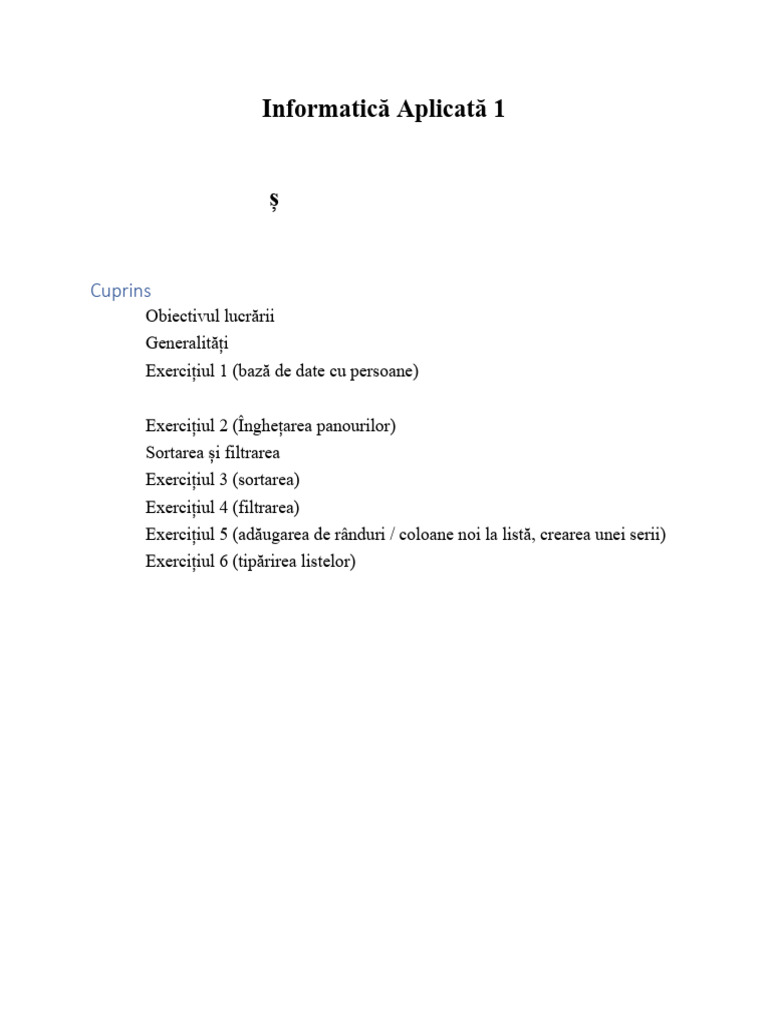 Laborator 1 - Excel | PDF