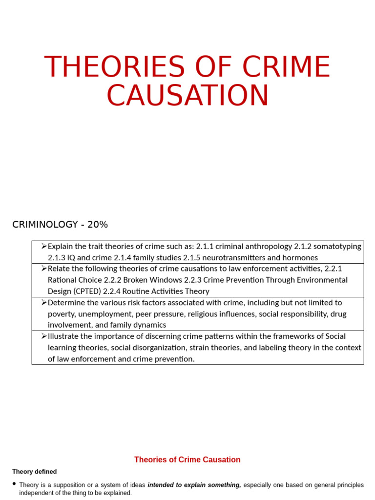 Crim 2 Theories COMPLETE | PDF