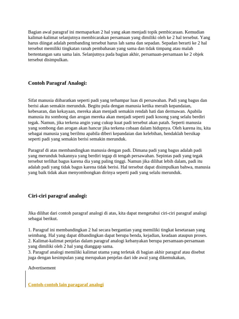 Bagian Awal Paragraf Ini Memaparkan 2 Hal Yang Akan Menjadi Topik ...