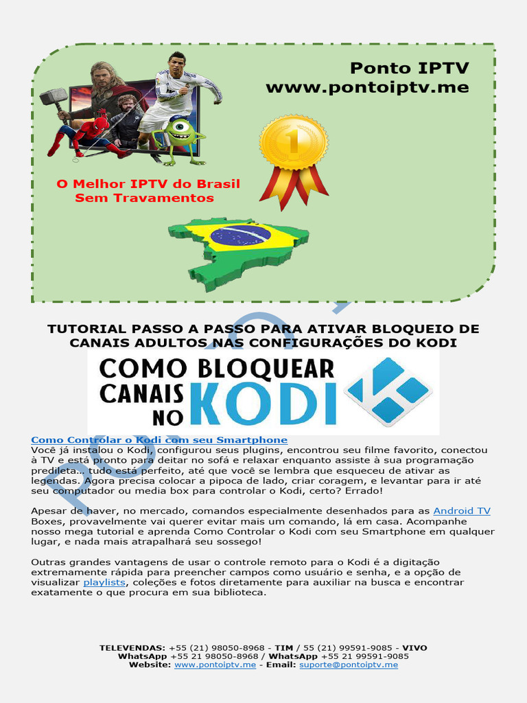 Kodi Iptv Como Ativar Controle Dos Pais Canais Adultos | PDF | Informática | Computadores