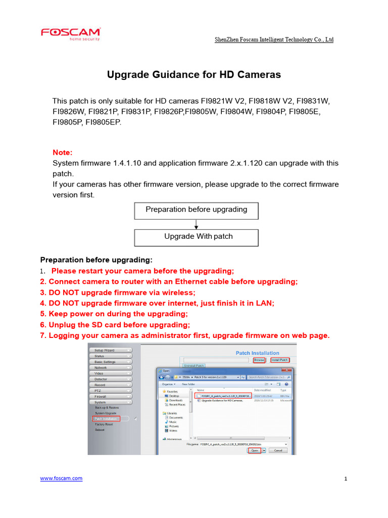 Upgrade Guidance For HD Cameras | PDF | Computers | Technology ...