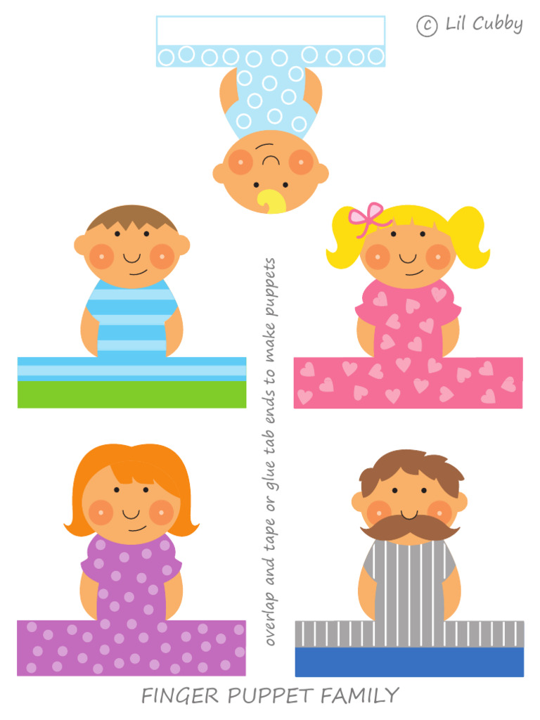 Family Finger Puppets With Light Skin | PDF