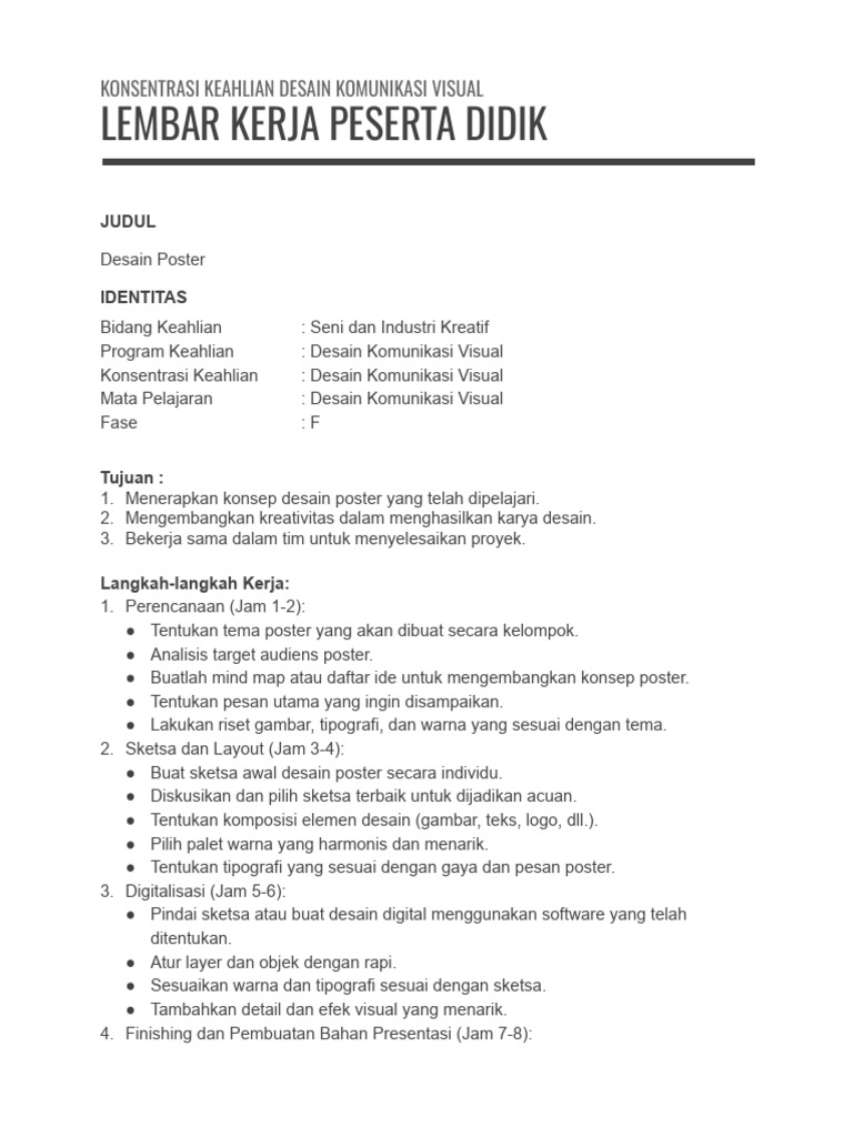 LKPD - Desain Poster | PDF