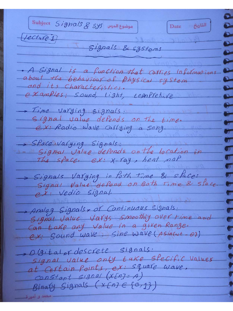 Lec-1 Signals & Systems | PDF