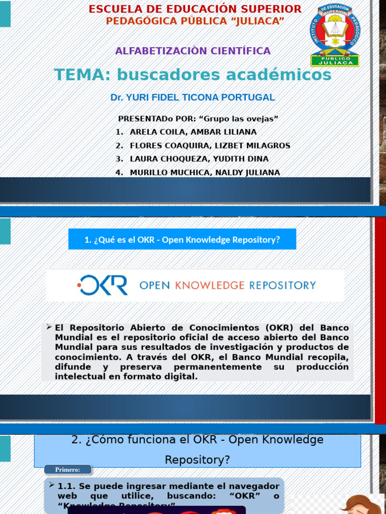 Diapositivas de Grupo Las Ovejitas (Tema - Desarrollo de OKR, ELibro ...