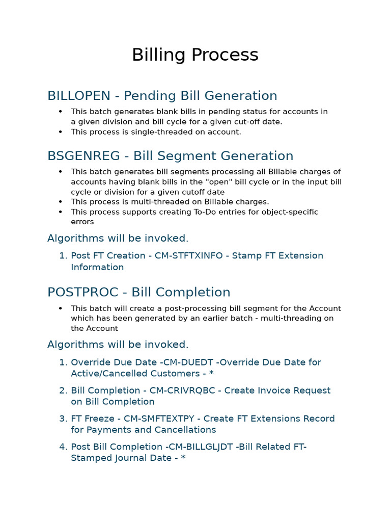 Three Batch Billing Process | PDF | Finance & Money Management