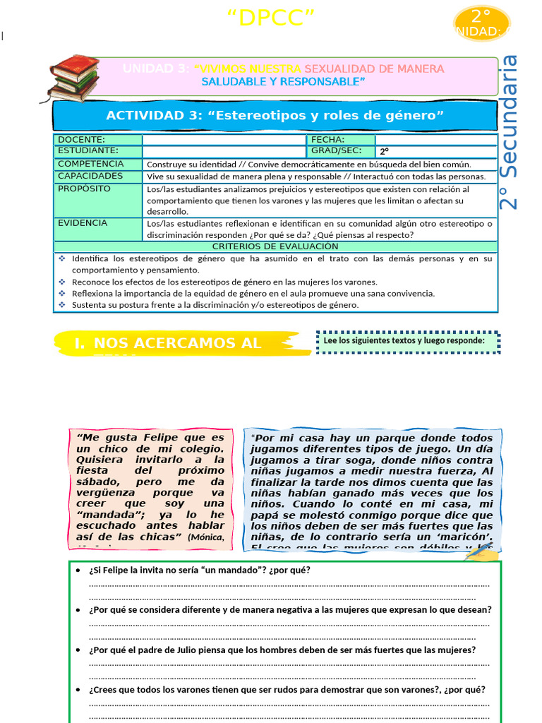 2° DPCC -ACTV.03-UNID.3 2024 | PDF