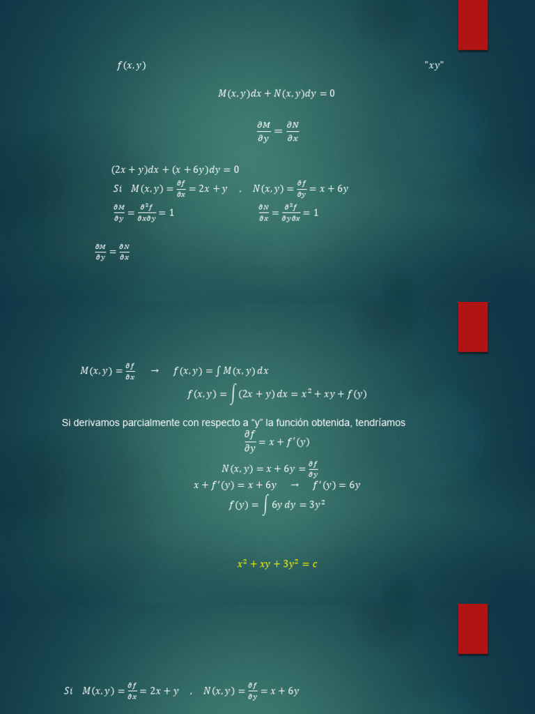 Ecuaciones Diferenciales Exactas: Ejemplos y Soluciones | PDF | Ecuaciones | Ecuaciones ...