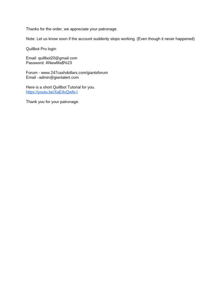 Quillbot Pro Login Tklu3r | PDF