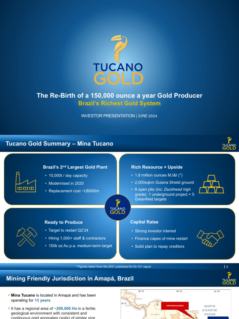 Tucano Gold - Investor Presentation - June 2024 | PDF