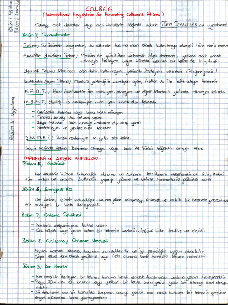 Deni̇zci̇li̇k Notlar | PDF