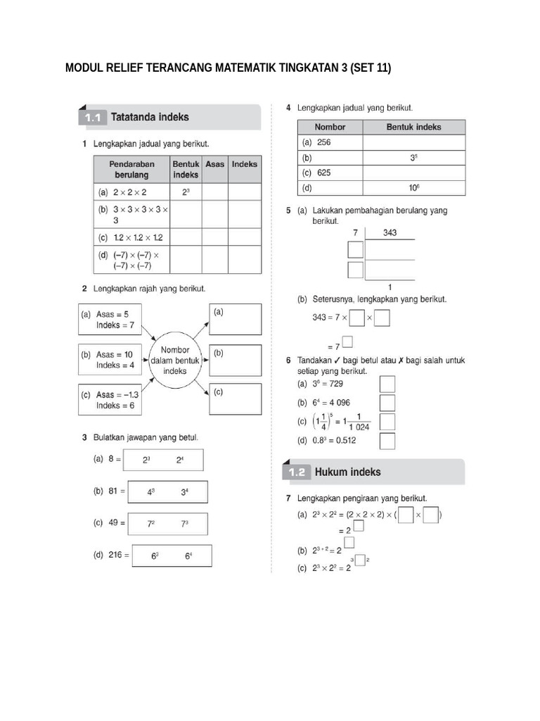 Latihan Matematik Bab 1 Tingkatan 3 Pdf