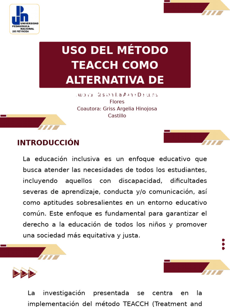 Uso Del Método Teacch Como Alternativa de Comunicación | PDF